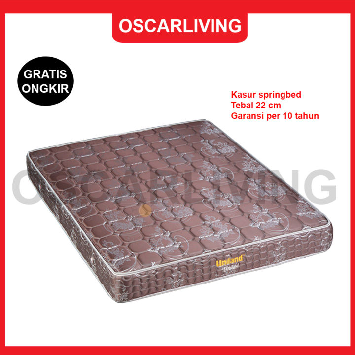 Kasur Spring Bed Uniland Standard Tebal 22 cm Coklat Springbed - Khusus ...