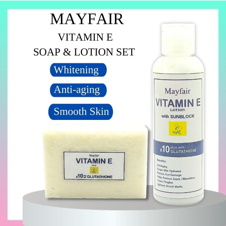 Vitamin E Soap and Lotion Whitening Skin Care Set by Mayfair Pampaputi ...