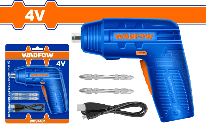 Wadfow Lit-Ion Cordless Screwdriver 4V Rechargeable Handheld SOLD PER ...