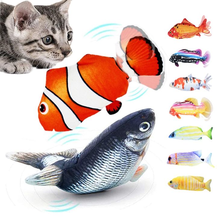 Tiktok Cat Toy Electronic Wagging Fish USB Charging Electric Simulation ...