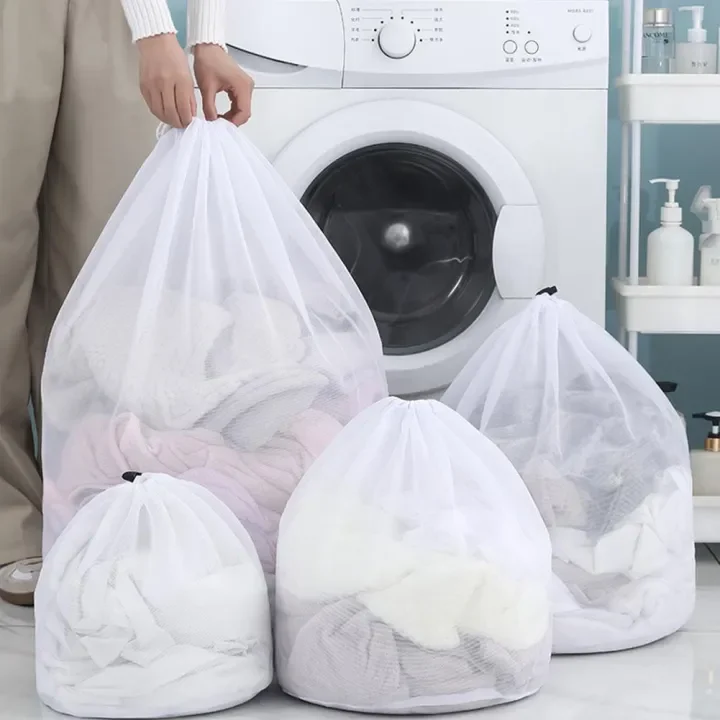 Easy Shop Large Laundry Mesh Bag Washing Net Laundry Fine Mesh Laundry ...