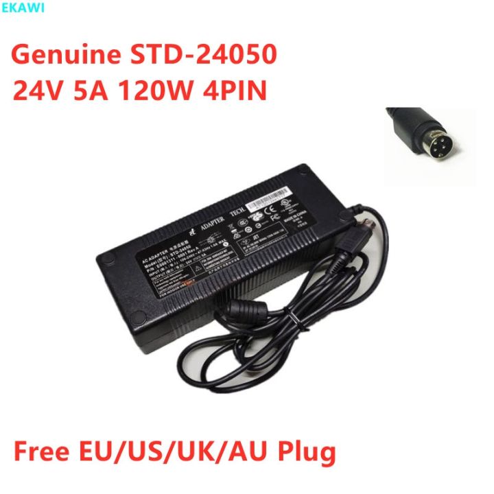 (New-Original) ┋ Genuine STD-24050 24V 5A 120W 4PIN AC Adapter For TECH ...