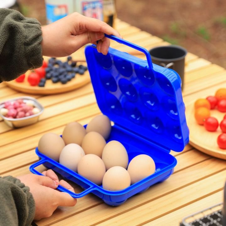 RTHRT 12 Grid Camping Gear BBQ Fridge Egg Tray Picnic Storage Boxes ...