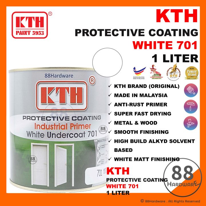 1L / 5L Kth 701 white undercoat paint / primer / metal paint / cat kayu ...