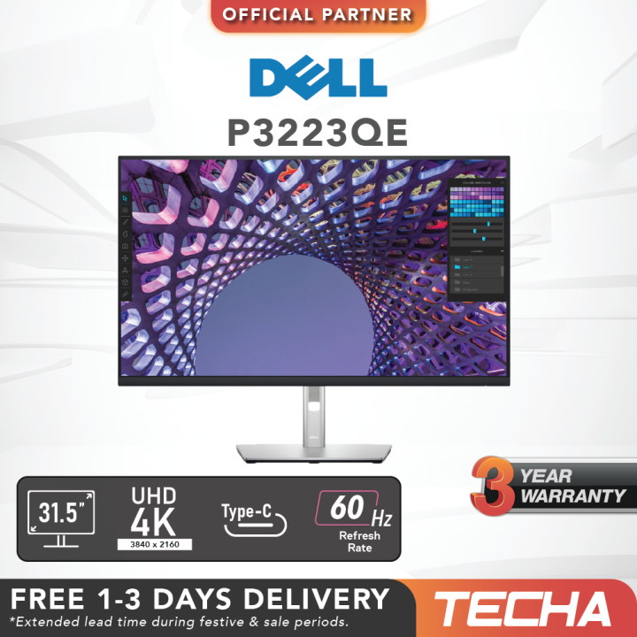 Dell P3223QE | 31.5" UHD 4K | USB-C | IPS Monitor | Lazada Singapore