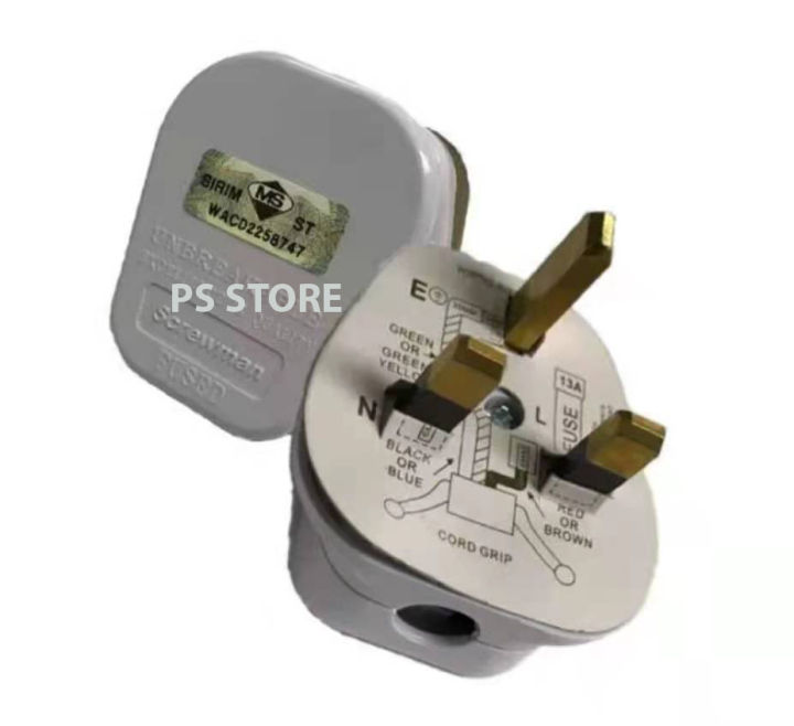 Screwman 13A Plug Top 3 Pin Plug with Sirim Approved | Lazada