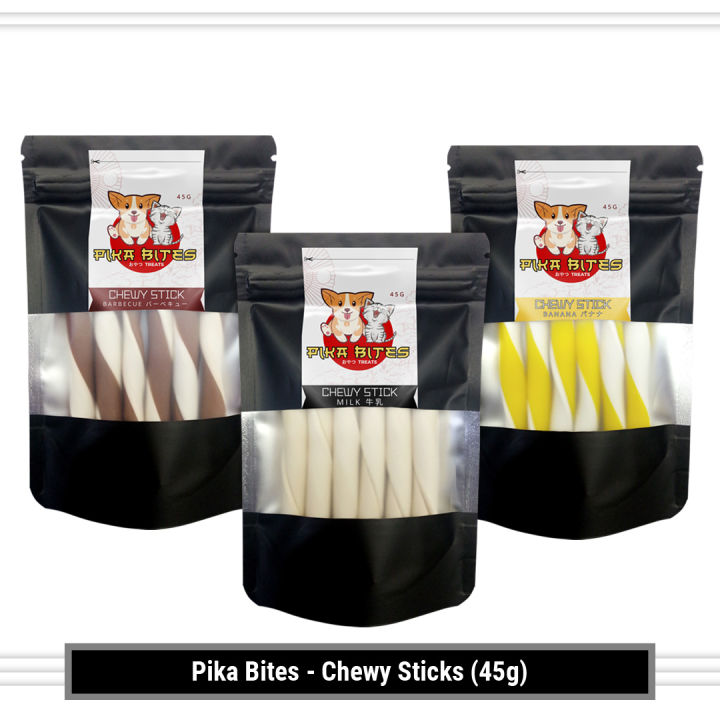 MDCP-Pika Bites Treats 45g CHEWY STICKS Dental Treats for Cats and Dogs ...