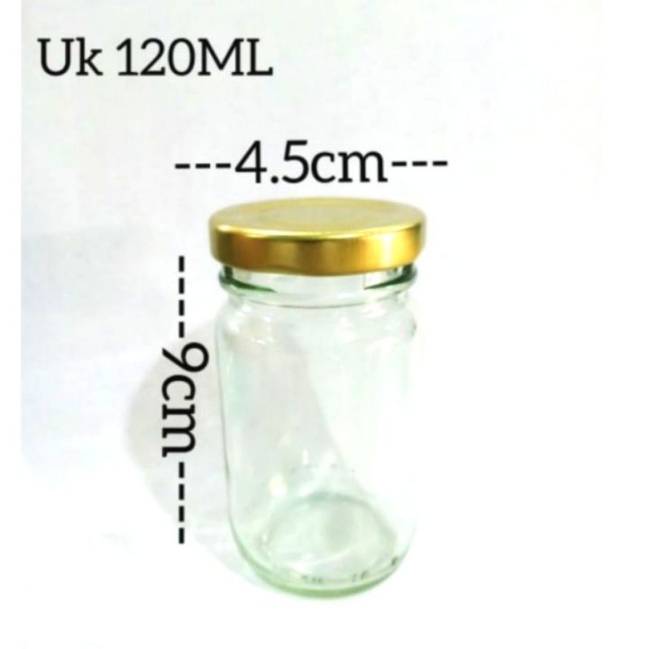 Botol Kaca JAR SILINDER ukuran 120ML / Botol Penyimpanan dapur Kaca ...