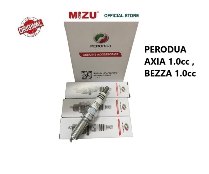MIZU PERODUA【100% ORIGINAL】 Iridium Spark Plug For Perodua AXIA BEZZA 1 ...