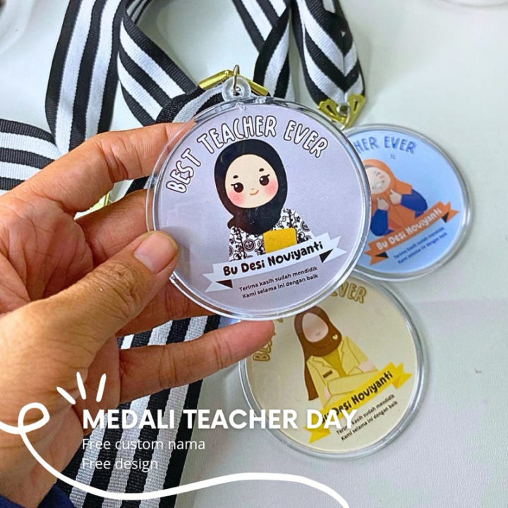 MEDALI CUSTOM NAMA SPESIAL DESIGN HARI GURU Medali Custom - Mendali ...