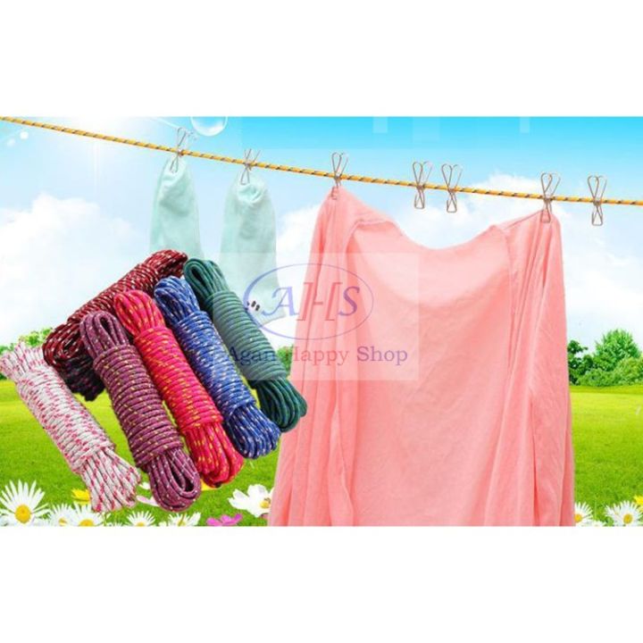 Tali Jemuran Baju Kemah Camping Rafting Nylon 5m & 10m Anti Slip ...