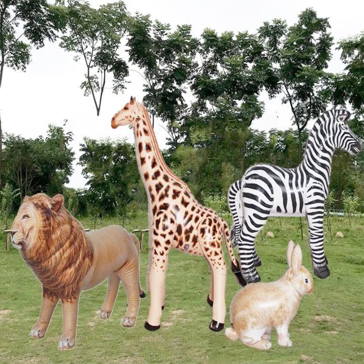 {Afei Toy Base} ยีราฟม้าลายจำลองขนาดใหญ่สัตว์ป่าบอลลูนขยายได้เสือช้าง ...