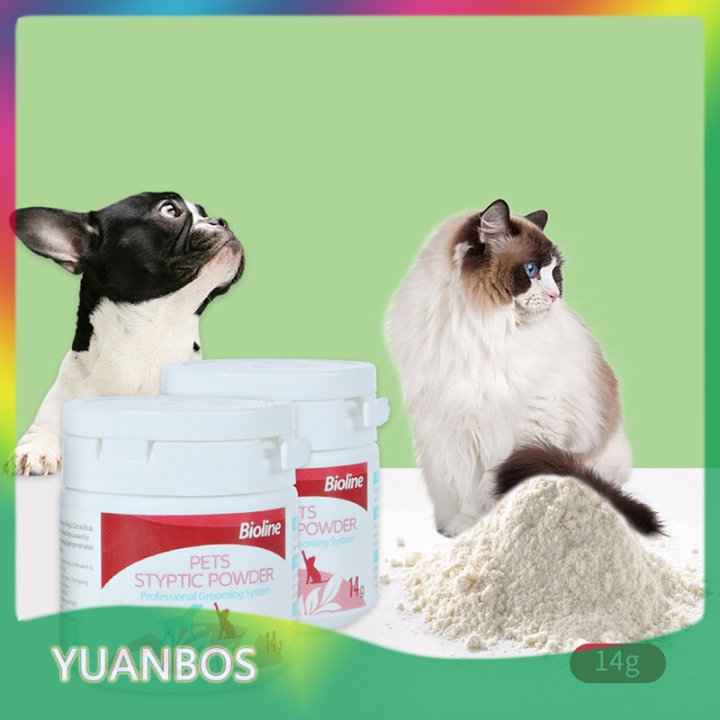 YUANBOS Pet Styptic Stop Bleeding Powder Dog Cat Traumatic Hemostatic ...
