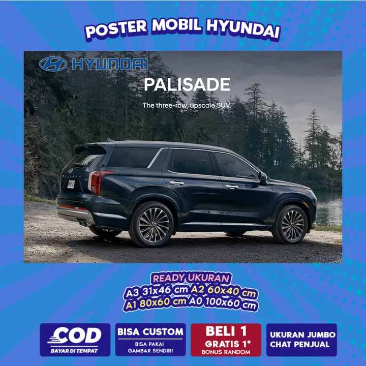 Poster Mobil Hyundai Sport Car Creta Palisade Santa Fe Ioniq 5 Untuk ...