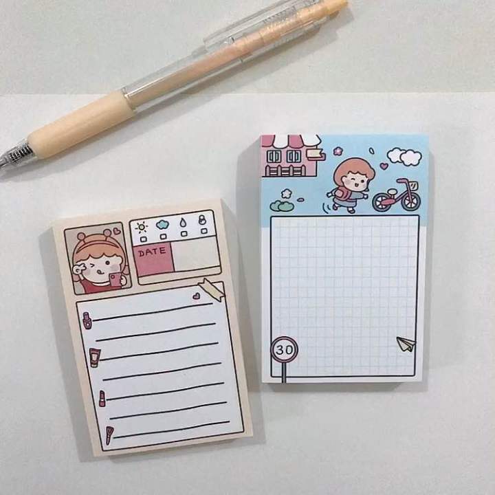 [Ready Stock] Korean Cute Creative Sticky Notes Student Cartoon Message ...