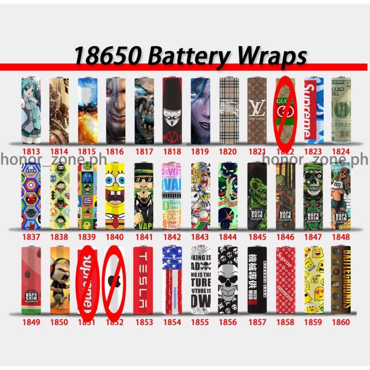 18650 Fashion Battery Wraps Skin Sticker Heat Shrinkable | Lazada PH