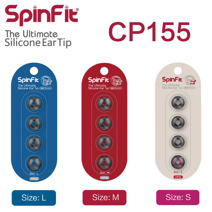SpinFit CP155 Silicone Ear Tips for Earphone Replacement 5.5mm for ...