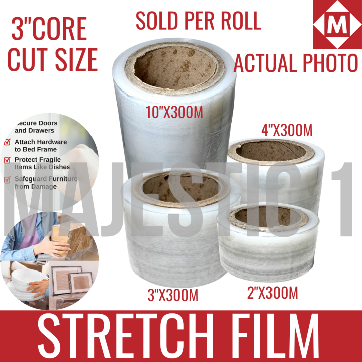Stretch Film / Cling Wrap Cut Size 2" / 3" / 4" / 10" x 300 with 3"core ...