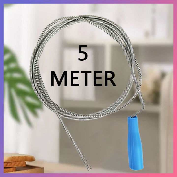 Pipe Cleaner KAWAT ANTI SUMBAT PANJANG 5 METER Sumbat Tersumbat Drain Pipe Cleaner Alat Kawat ...