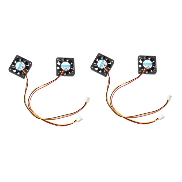 4 Pcs 3 Pin 40mm Square PC Computer Cooling Fan DC 12V Black | Lazada.co.th