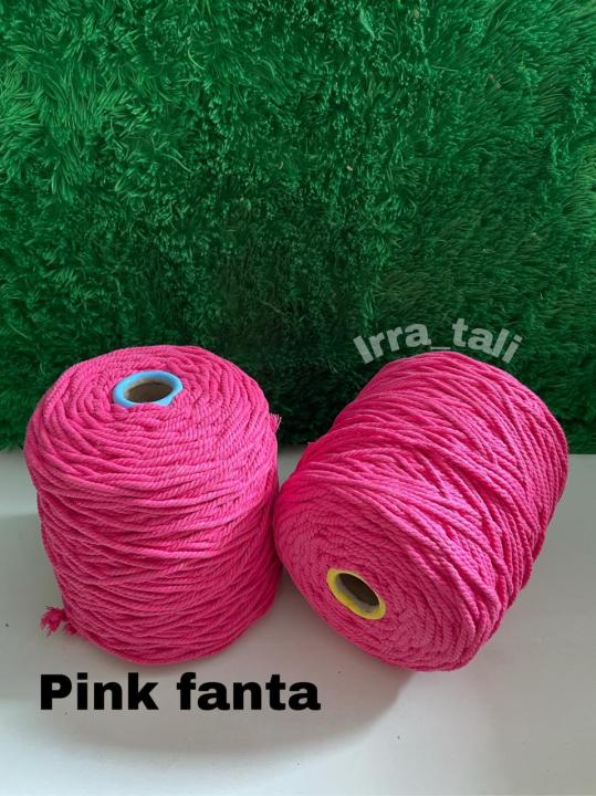 Tali Katun Macrame / Makrame Premium 4 mm 1 Kg Warna Pink Fanta - ZI ...