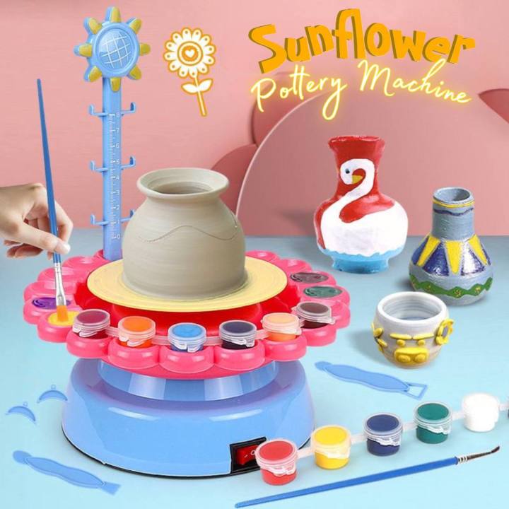 Sunflower Pottery Machine DIY Clay Paint Electric Ceramic Sculpting ...