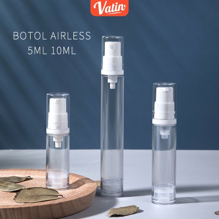 Botol Airless Pump 5ml Clear / Botol Lotion Serum Refillable / Botol ...