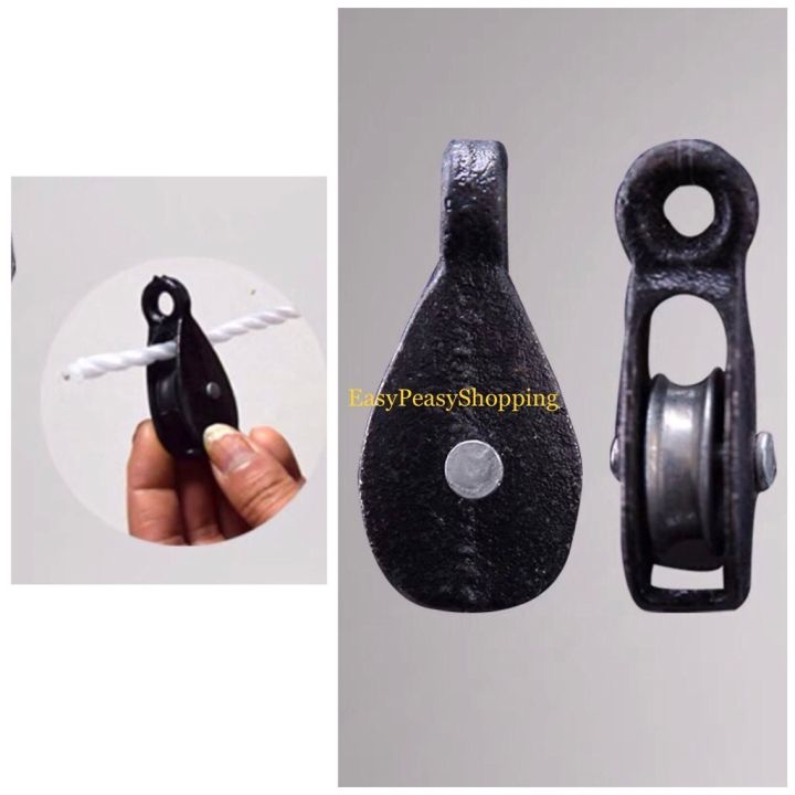 25mm Single/Double Sheave Cast Iron Steel Pulley Bearing Lifting Block ...