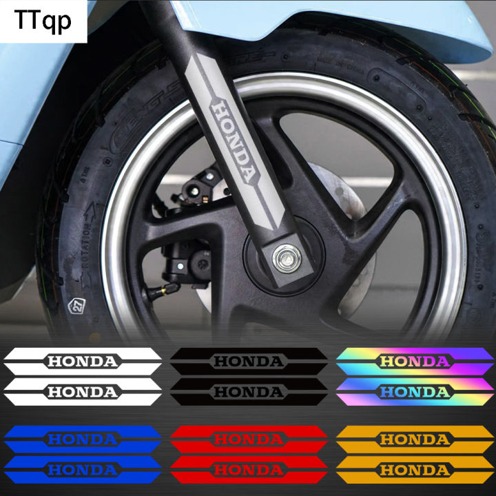 2 PCS HONDA Motorcycle Shock-absorbing Reflective Stickers Waterproof ...