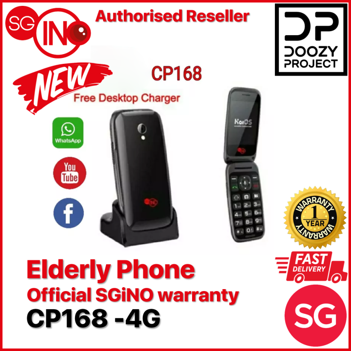 SGiNO iNO CP168 Senior / Elderly Phone 4G - Free Desktop Charger (1 ...
