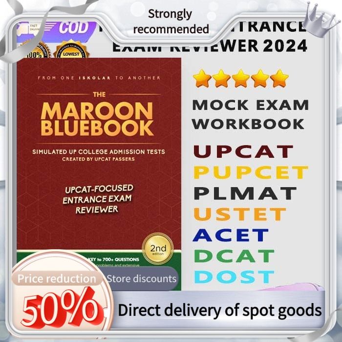 UPCAT Reviewer 2024 Maroon Bluebook - Updated UPCAT-FOCUSED ENTRANCE ...