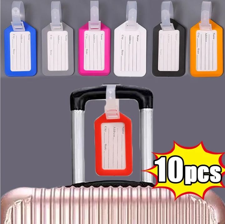 1/10pcs Travel Luggage Tags Tour Group Bag Suitcase Colors Name Tag ...