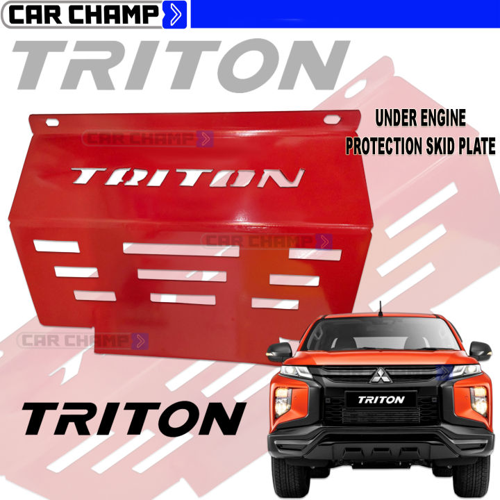Mitsubishi Triton 2016 to 2021Under Engine Protection Skid Plate Red ...