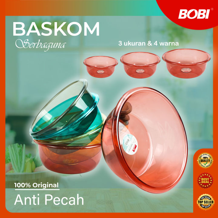 BOBI Baskom Plastik Besar Jumbo Tebal Bening Anti Pecah Serbaguna ...