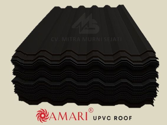 Harga Atap UPVC Amari Roof Doff warna Hitam 6 meter | Agen Jawa Timur ...
