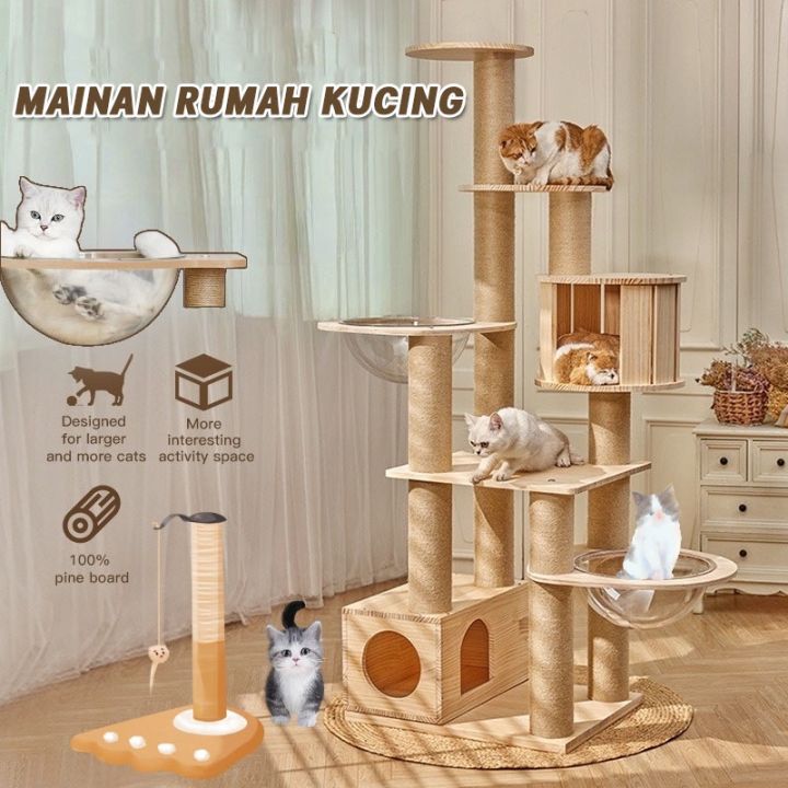 Mainan Rumah Kucing / Cat Tower / Cat Condo / Premium Rumah Kucing ...
