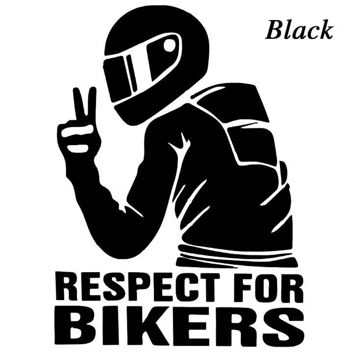 1pc 15x11CM Respect Biker Sticker on Car Motorcycle Vinyl 3D Stickers ...