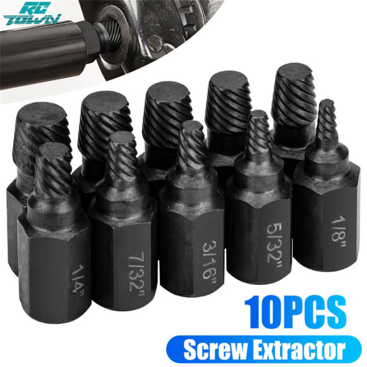 10 Pcs Screw Extractor Set, bolt extractor with Multi tooth, rust-proof ...