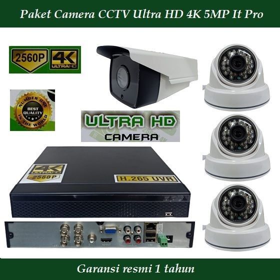 Paket cctv 4 channel Ultra HD 4K 5MP | Lazada Indonesia