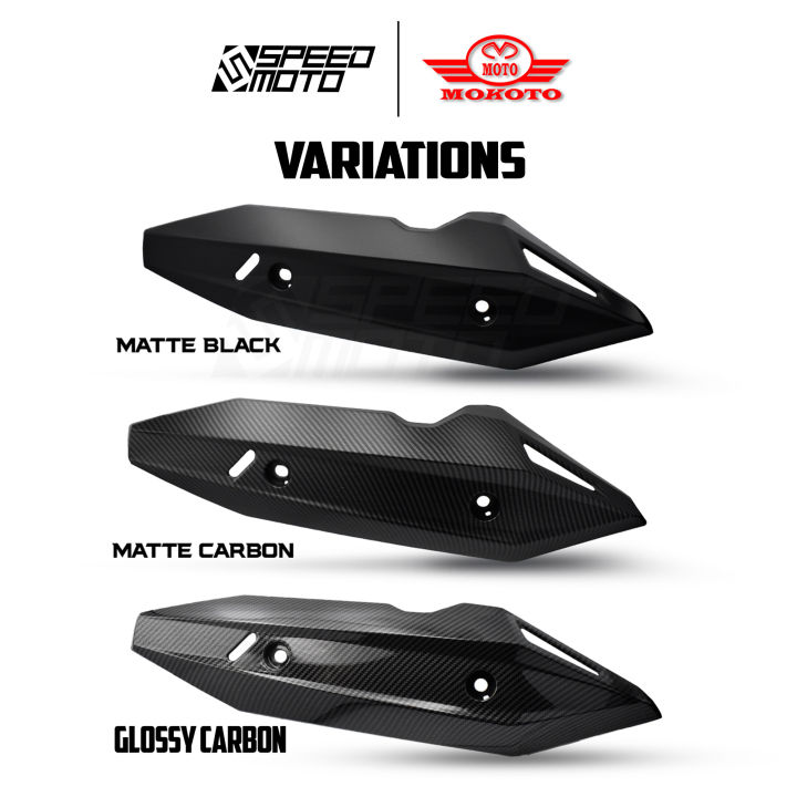 HONDA CLICK MUFFLER COVER CARBON / MATTE BLACK / MATTE CARBON FOR CLICK ...