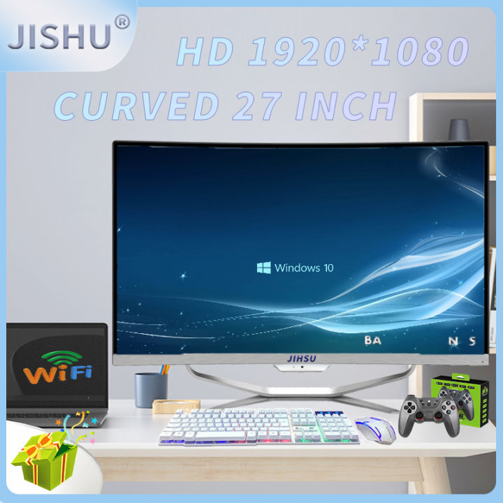 JISHU 27 inch All in One Desktop PC Computer Set PC Full Set Intel Core ...