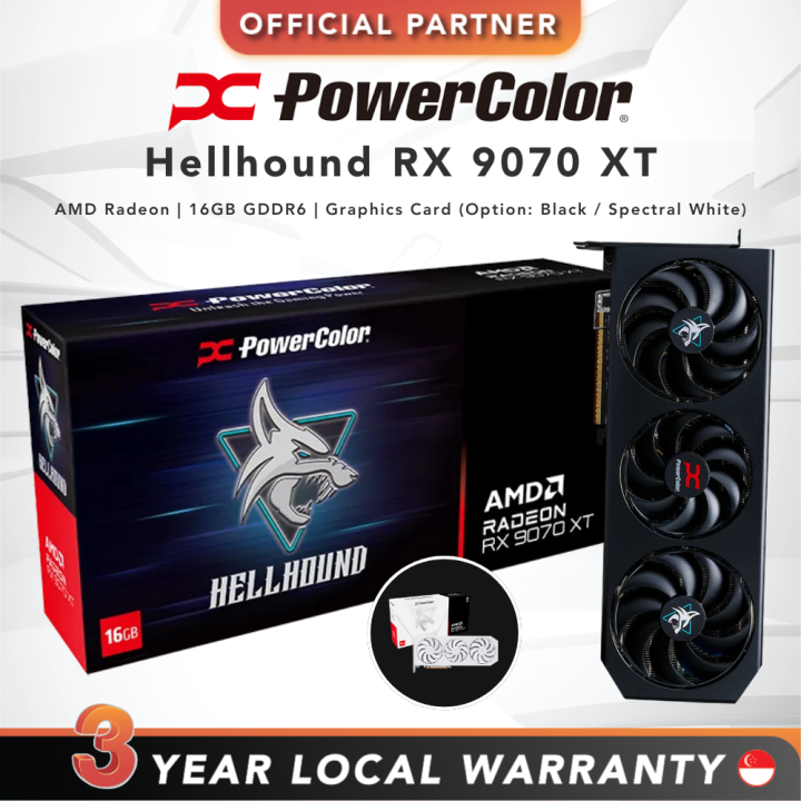 Powercolor Hellhound AMD Radeon RX 9070 XT | 16GB GDDR6 | Graphics Card ...
