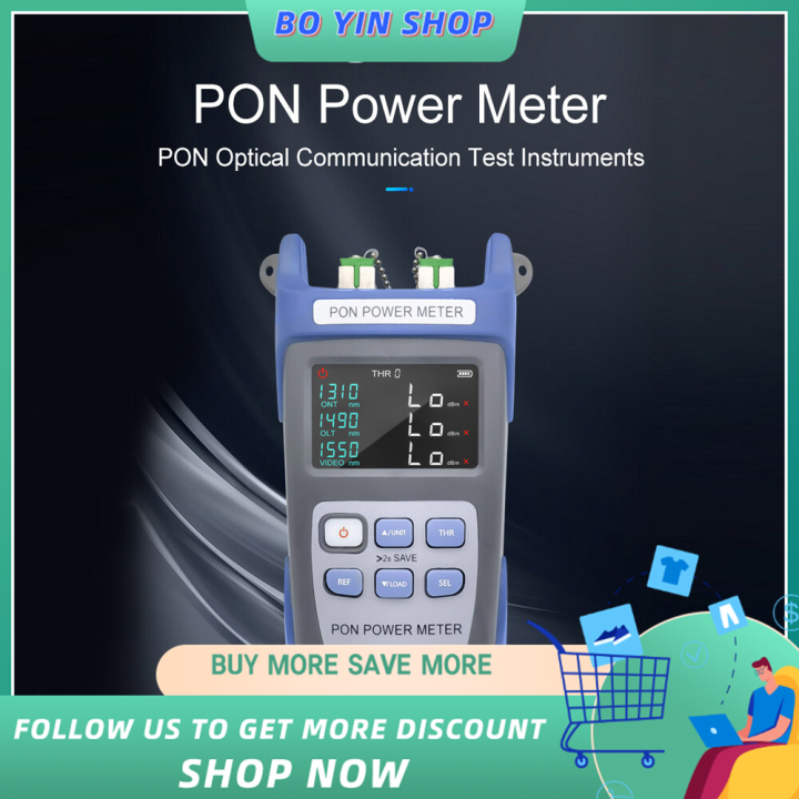 BO YIN Handheld PON Power Meter Optical Fiber Tester Network ...