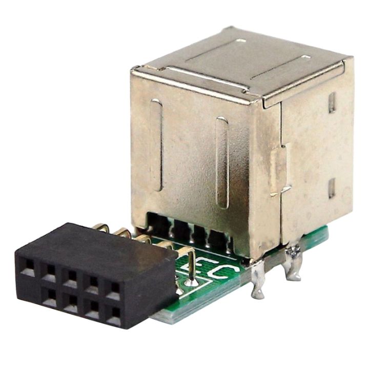 9-Pin Motherboard To 2 Ports Usb 2.0 A Female Internal Header Adapter ...