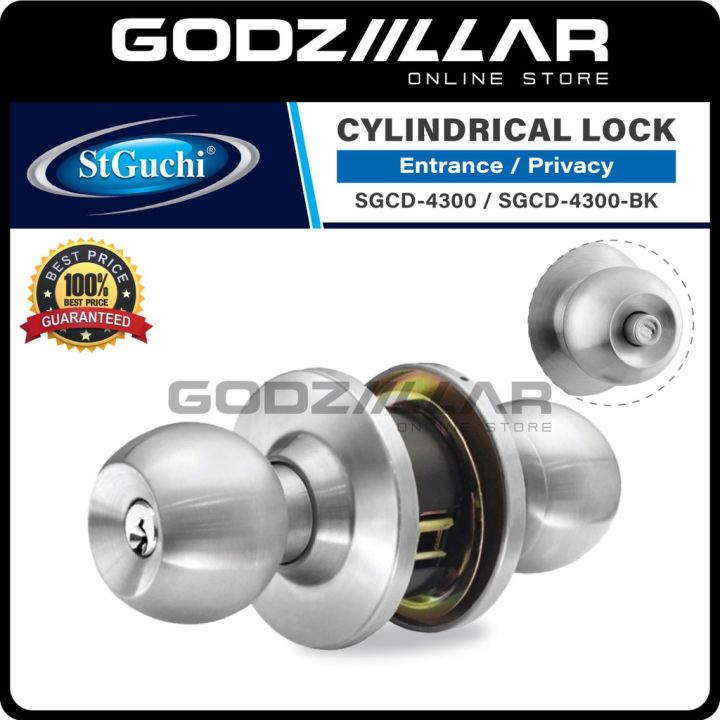 St Guchi Cylindrical Door Knob Lock Set SGCD 4300 | Tombol Pintu Bilik ...