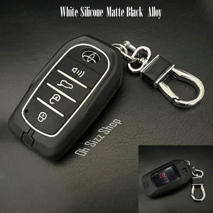 เคสรีโมทรถสีดำด้าน Toyota Fortuner GR Sports Legender (Alloy Silicone ...