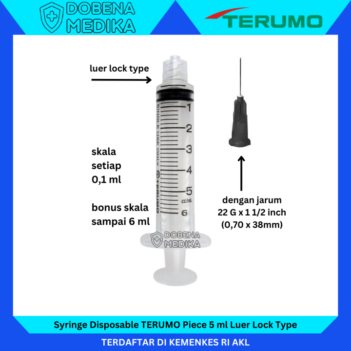 Terumo Syringe 5 ml Luer Lock Type | Lazada Indonesia