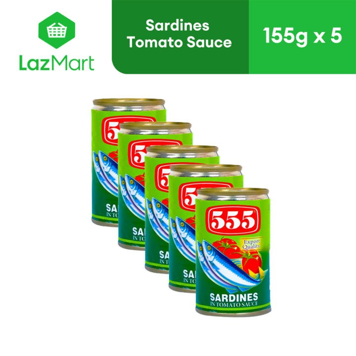 555 Sardines in Tomato Sauce Rich in Calcium, Protein and Lycopene 155g ...