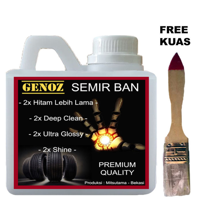 Semir Ban GENOZ PREMIUM 2x Lebih KILAP 500ml - Semir Ban Mobil - Semir ...