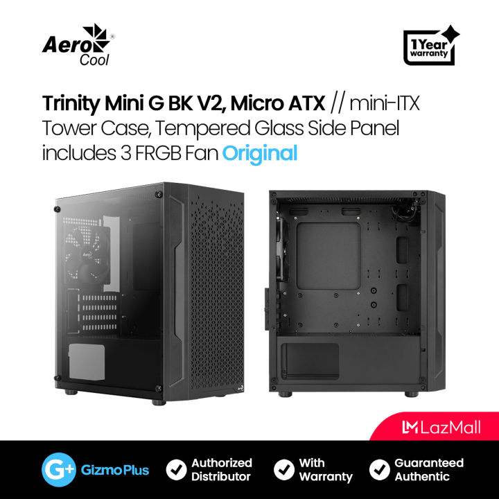 Aerocool Trinity Mini G BK V2, Micro ATX / mini-ITX Tower Case ...